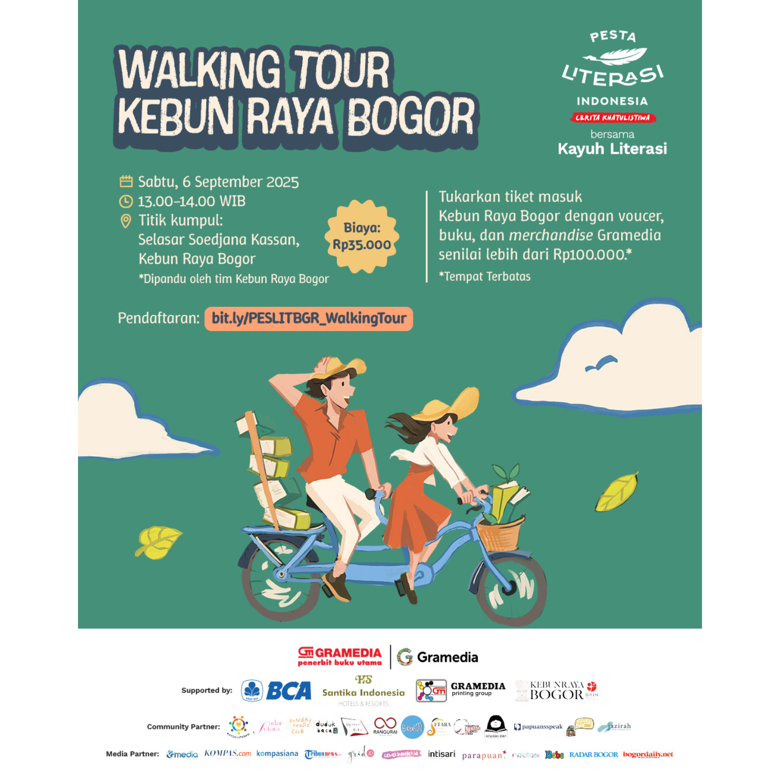 Walking Tour Kebun Raya Bogor - Pesta Literasi Indonesia 2025 di Bogor